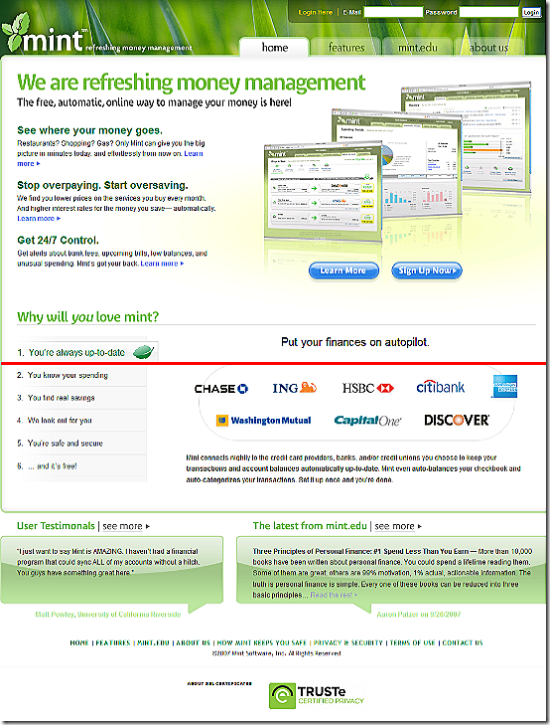 Using Mint (part 1): First Impressions - Finovate